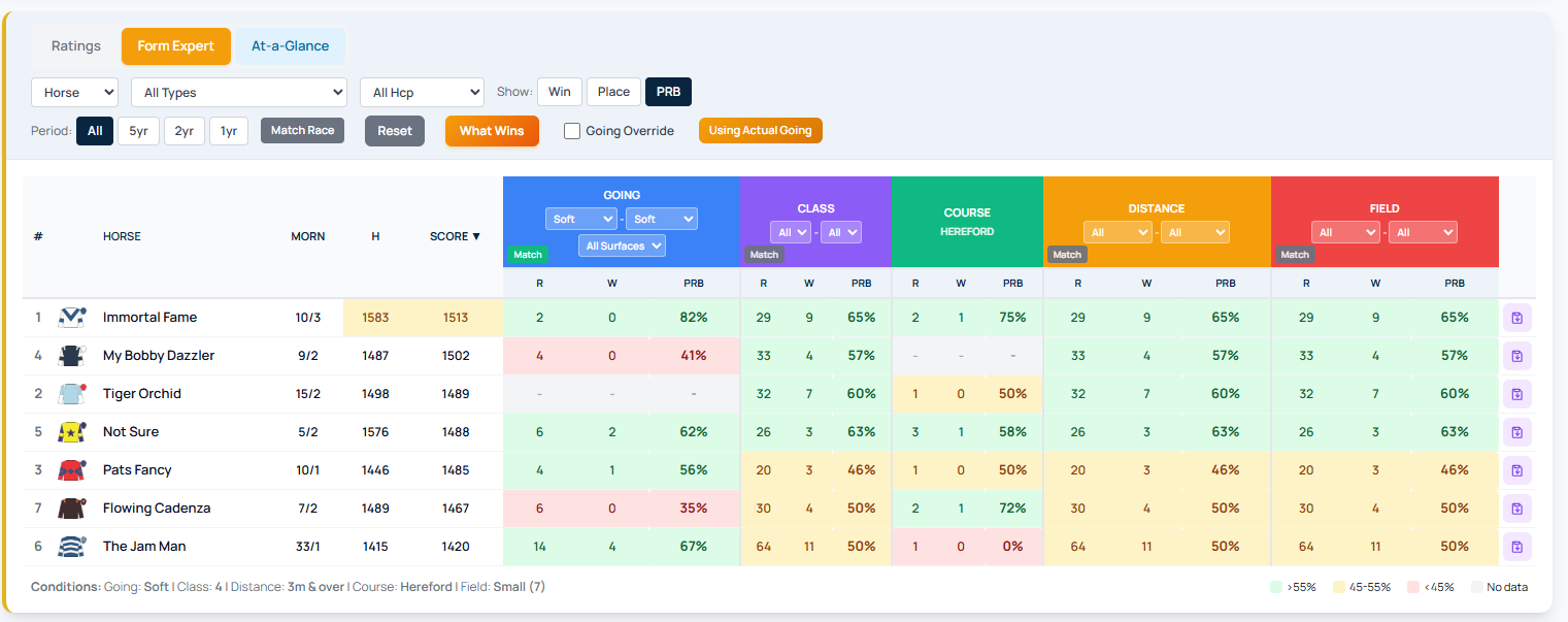 Form Expert: Analyse Horse Racing Form By Conditions | RaceMetrics Blog